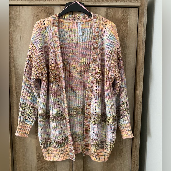 Grace + Karma | Sweaters | Grace Karma Multi Color Chunky Knit Cardigan ...